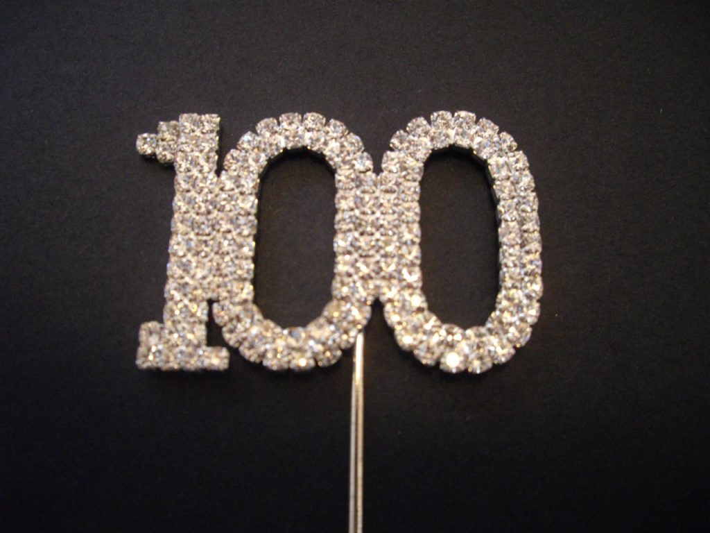 Diamante Number 100 Cake Topper – Bake It Easy