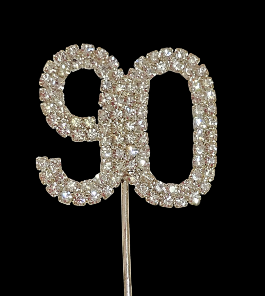 Diamante Number 90 Cake Topper – Bake It Easy