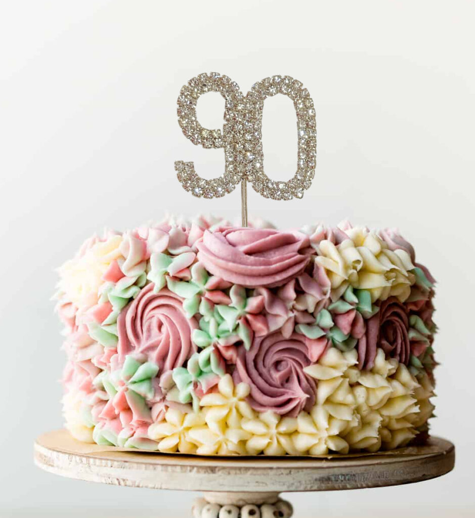 Diamante Number 90 Cake Topper – Bake It Easy
